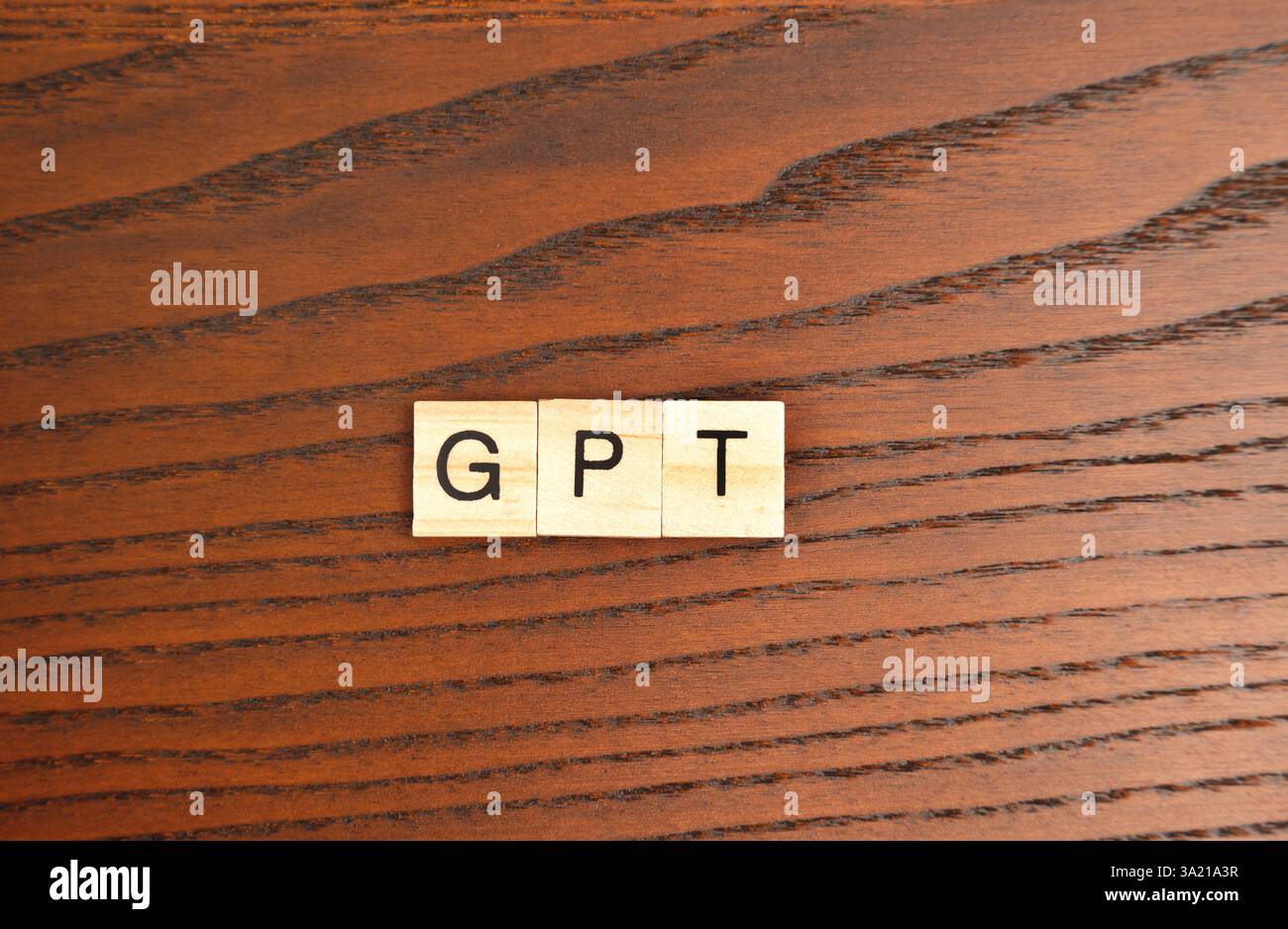 Wooden blocks with the word GPT. Generative artificial intelligence AI ...