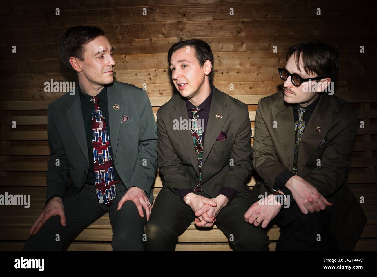 STOCKHOLM 2025-03-03 The Finnish group KAJ, photographed in Stockholm ...