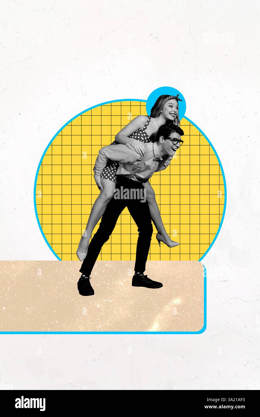 Composite 3D photo collage design trend sketch of day bonding affection ...