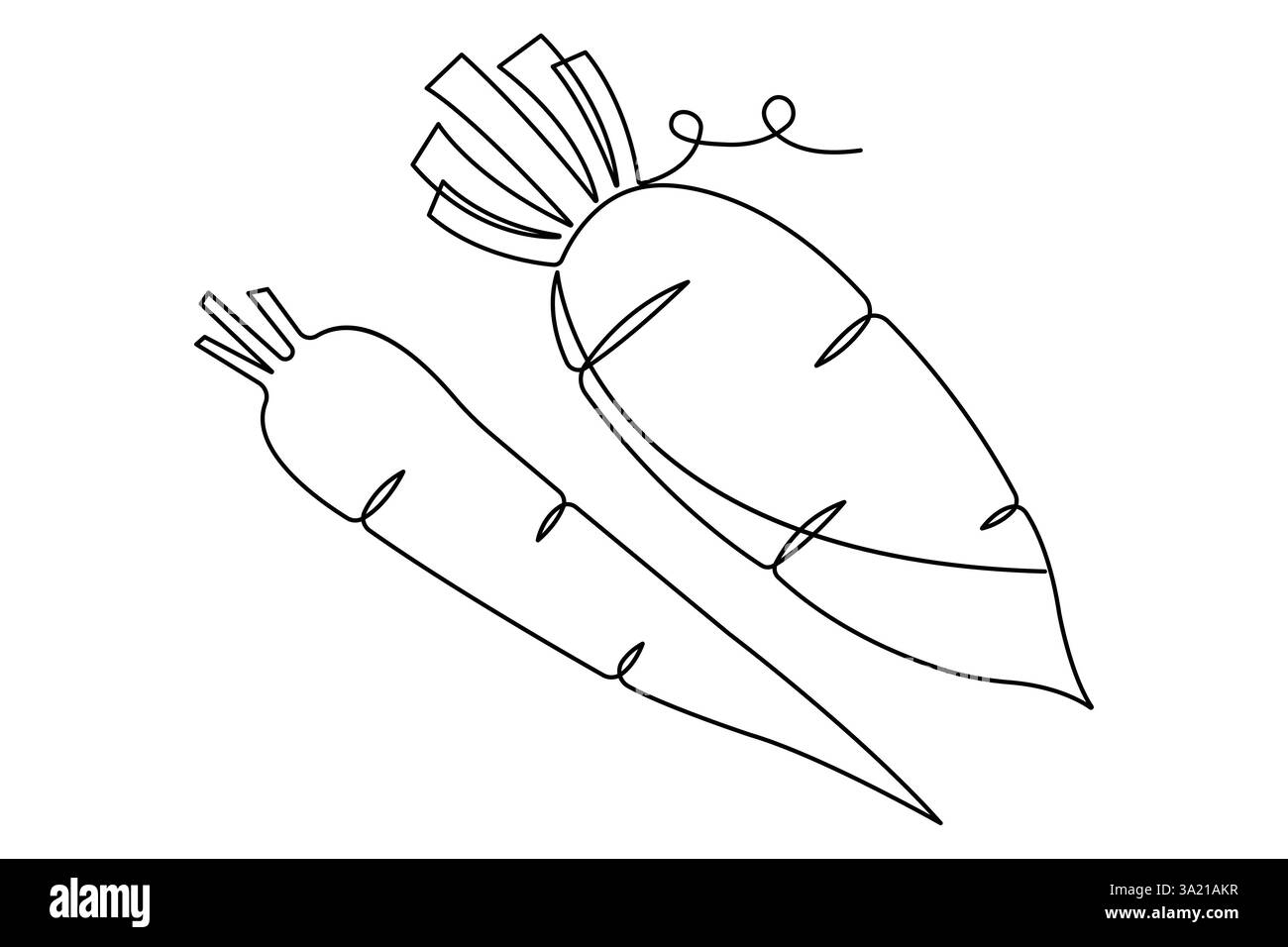 Single one line drawing of whole healthy organic radish icon, fresh ...