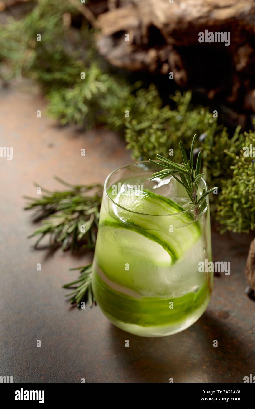 Refreshing hard seltzer with ice, cucumber, and rosemary. Light, natural, and pure – perfect for ...