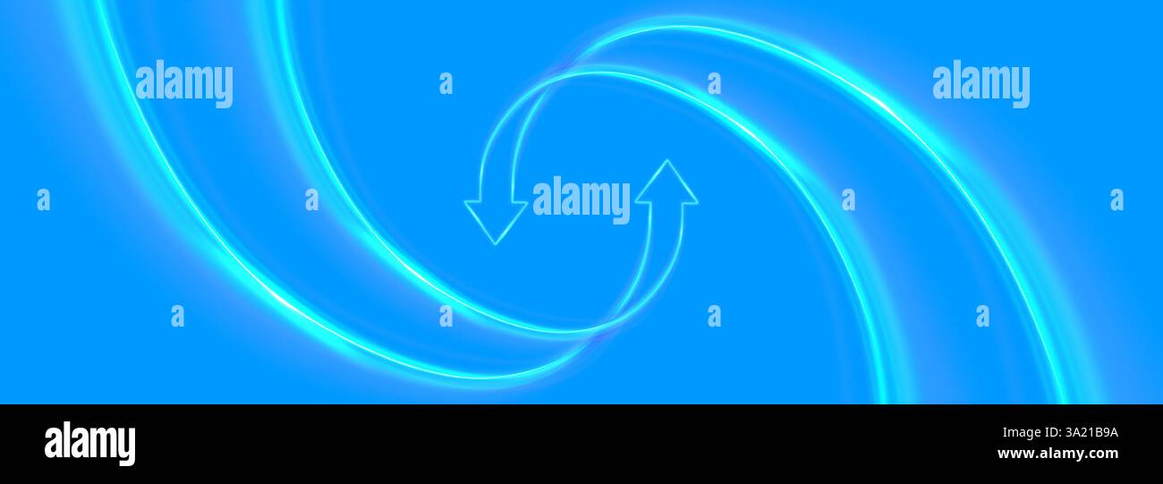 Two arrows go round. Exchange and money transfer. Circulation arrows in ...