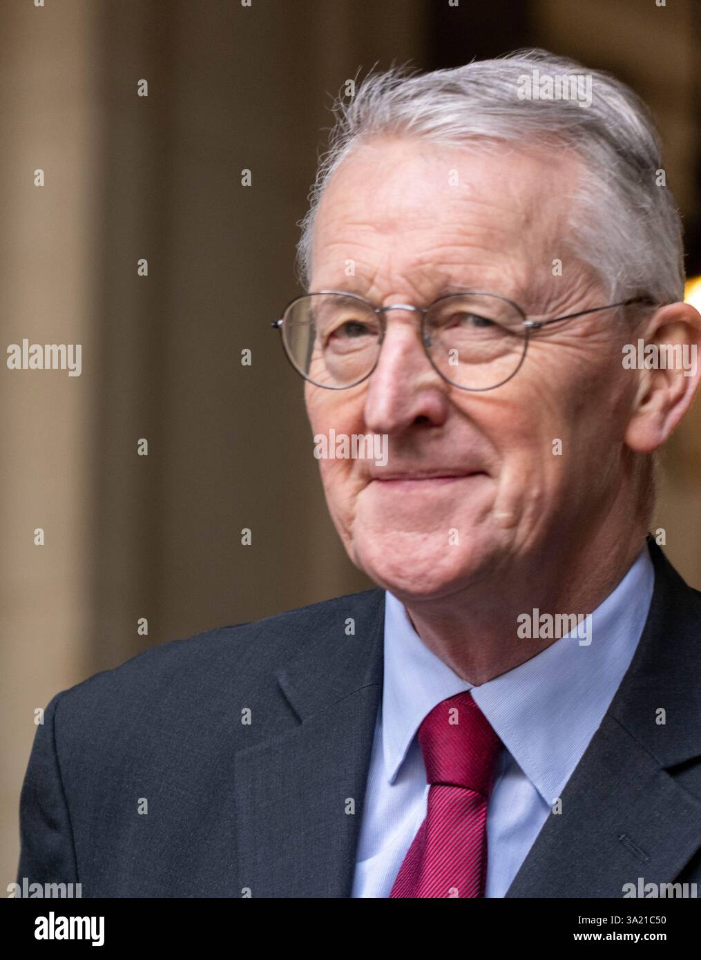 London UK 11 Mar 2025 Hillary Benn, Northern Ireland Secretary, arrives ...