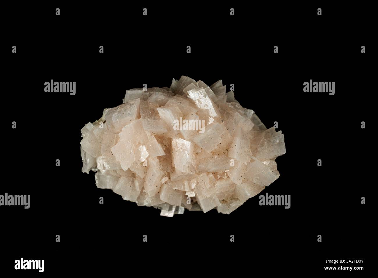 Dolomite crystal cluster with translucent geometric formations on a ...