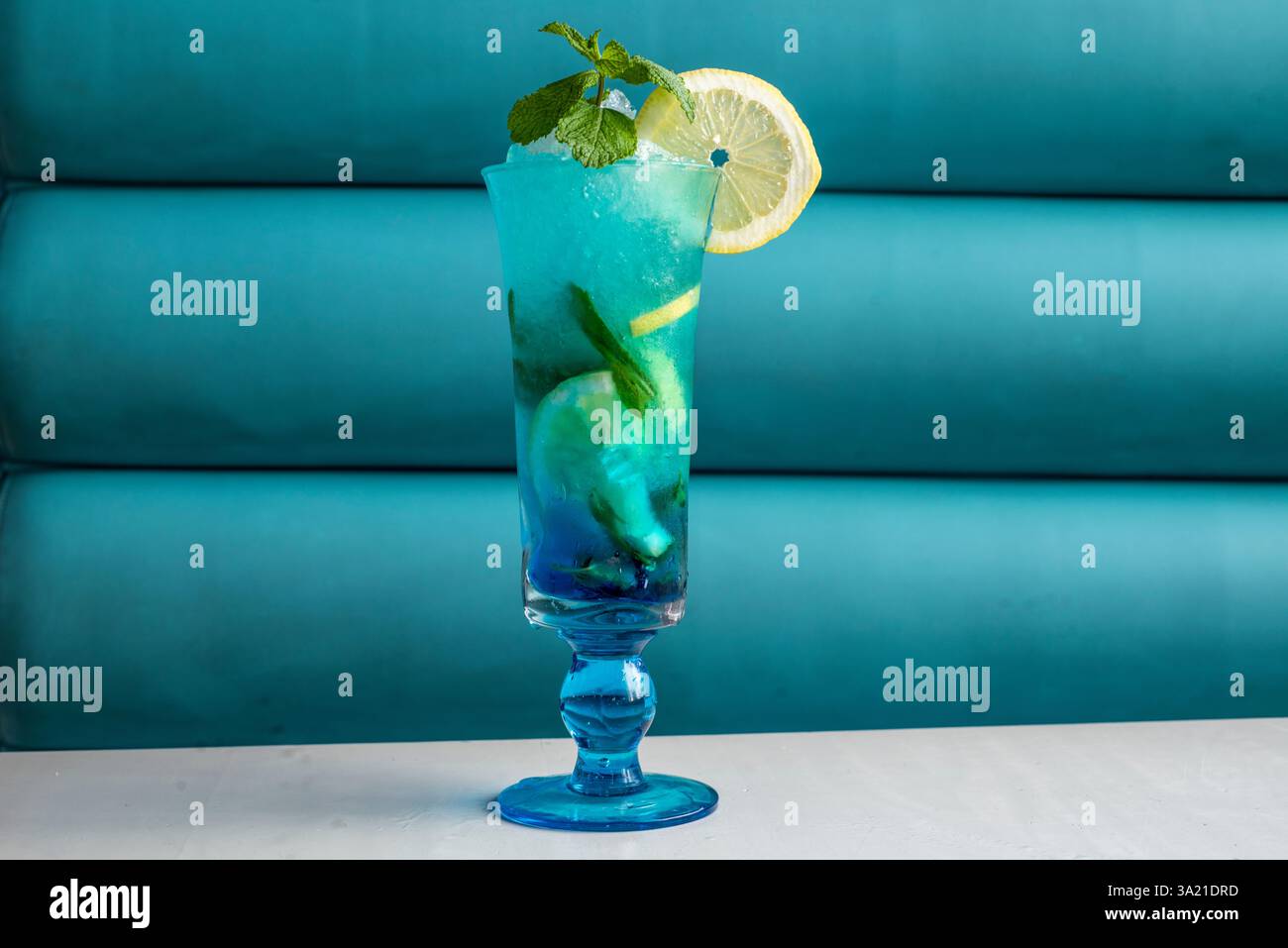 Delicious Blue Heaven mocktail raspberry flavoured non alcoholic ...