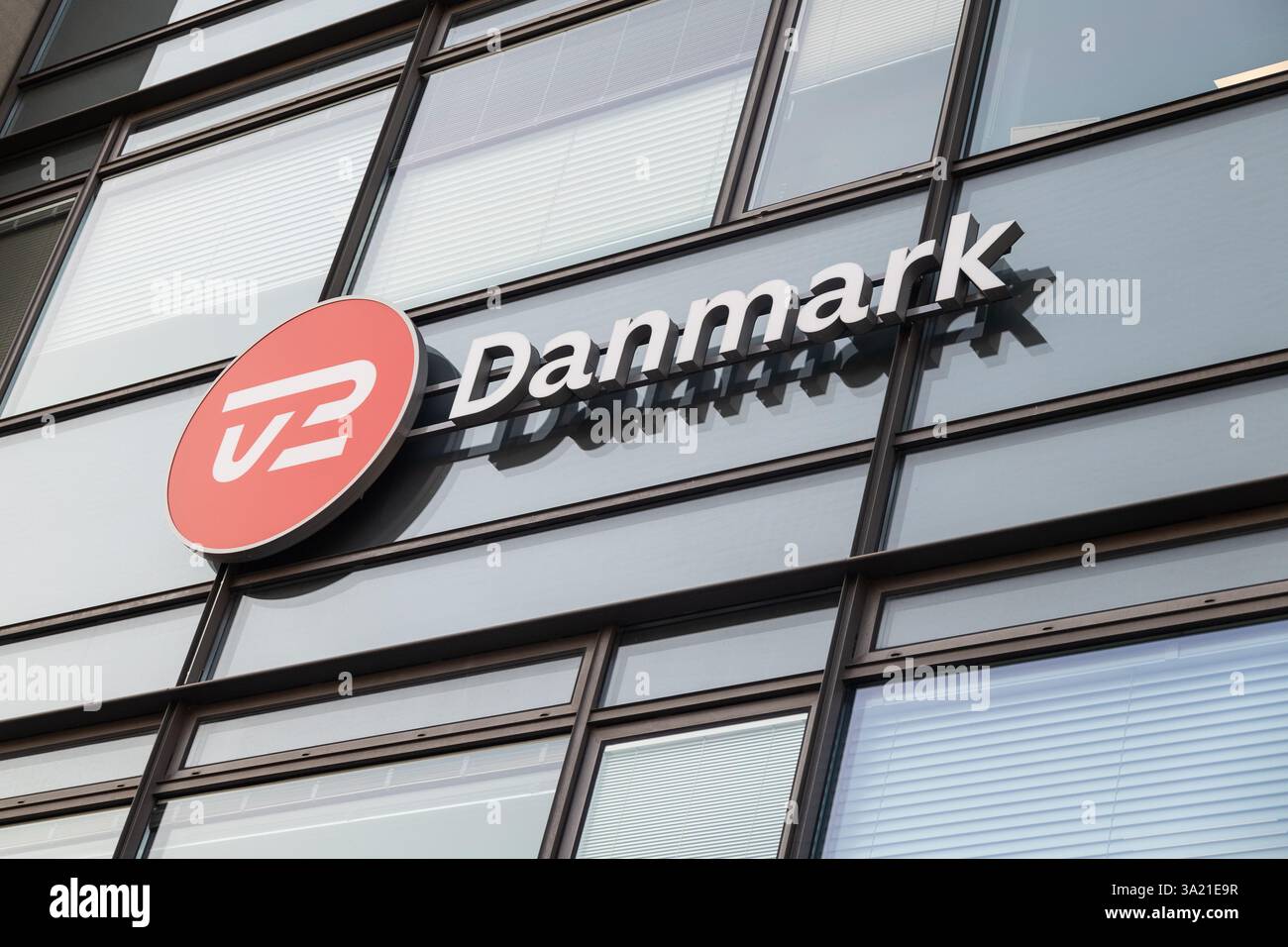 Logo of of TV 2 at Teglholmen in the South Harbour of Copenhagen ...