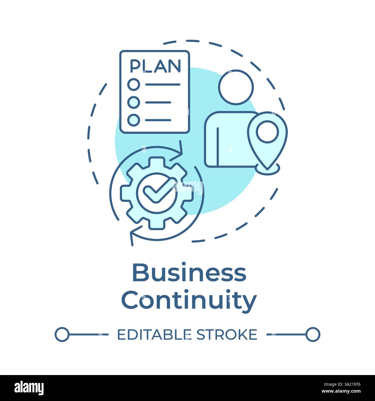 Business continuity soft blue concept icon Stock Vector Image & Art - Alamy