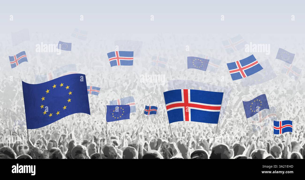 Iceland crowd Stock Vector Images - Alamy