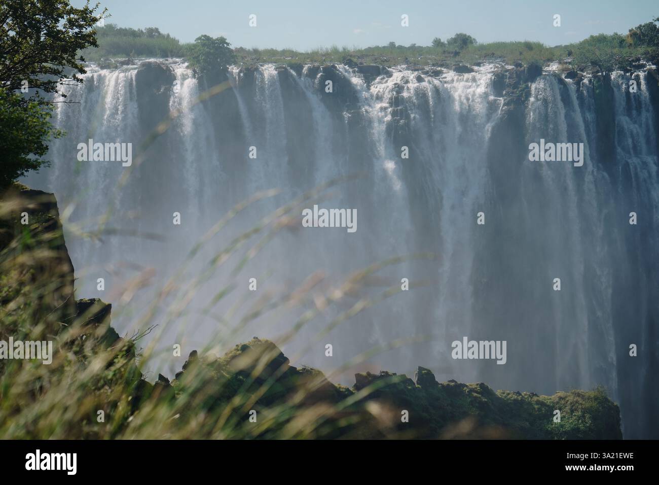 View of the famous Victoria Falls, Zimbabwe and Zambia Stock Photo - Alamy