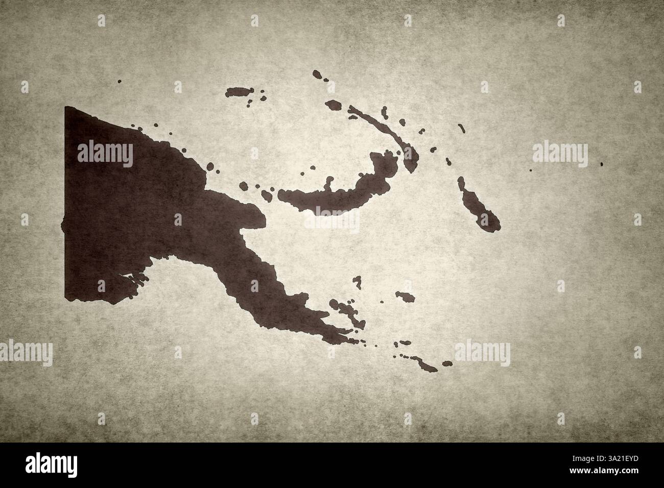 Grunge map of Papua New Guinea printed on an old paper Stock Photo - Alamy