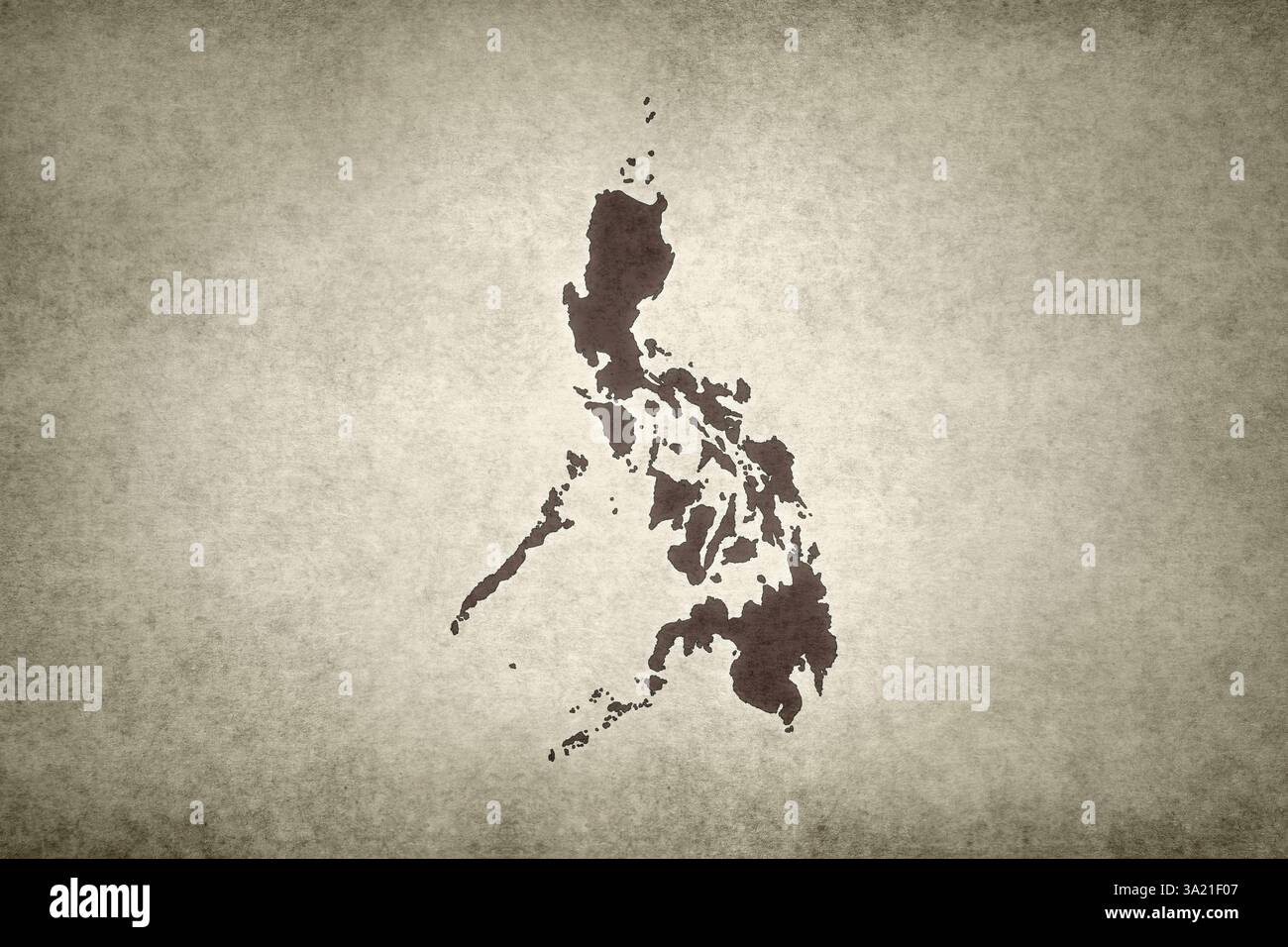 Grunge map of the Philippines printed on an old paper Stock Photo - Alamy