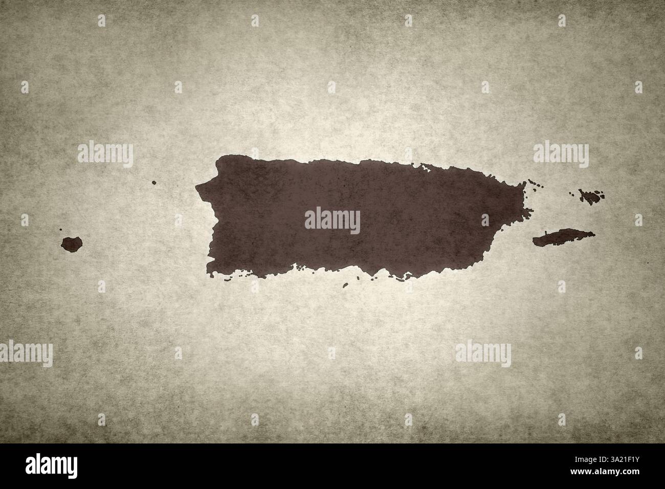 Grunge map of Puerto Rico printed on an old paper Stock Photo - Alamy