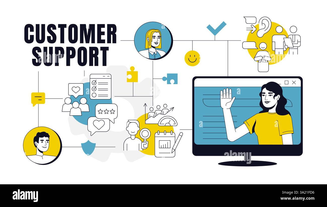 Customer support concept illustration Stock Vector Image & Art - Alamy