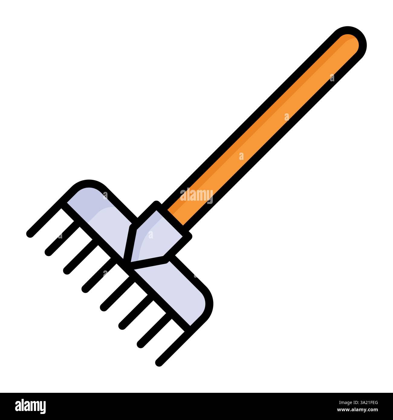 Rake, farming, agriculture icon in modern style for website mobile logo ...