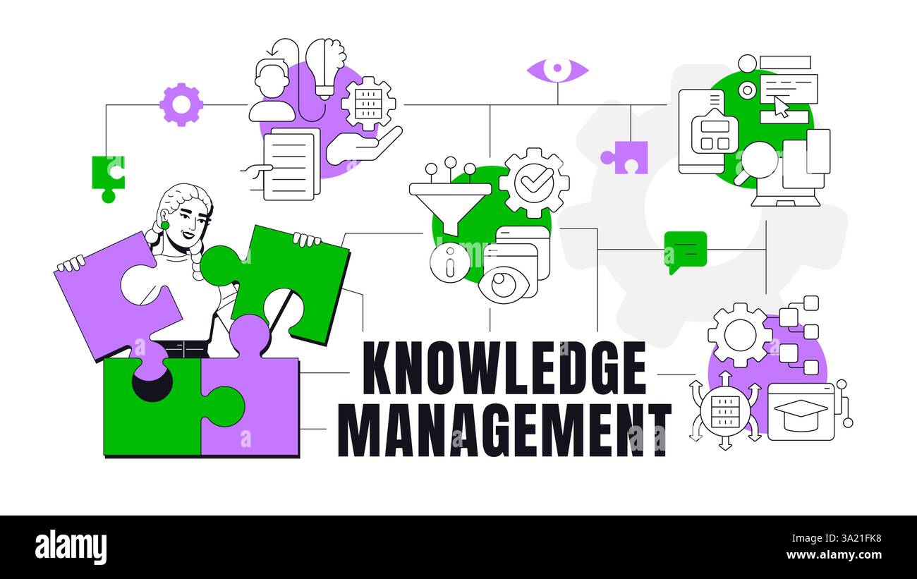 Knowledge management concept illustration Stock Vector Image & Art - Alamy