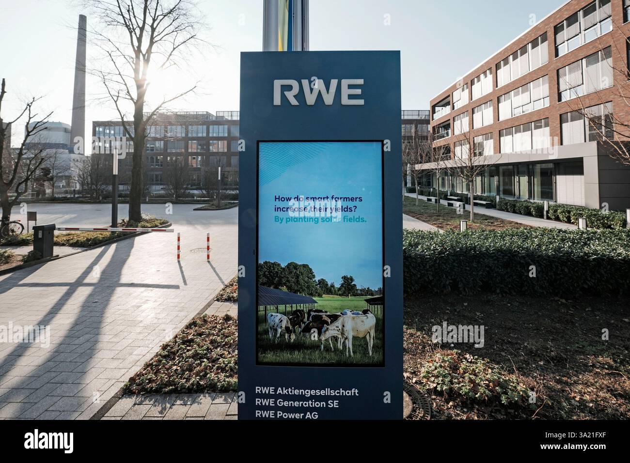 The headquarters of German multinational energy company RWE AG is seen ...