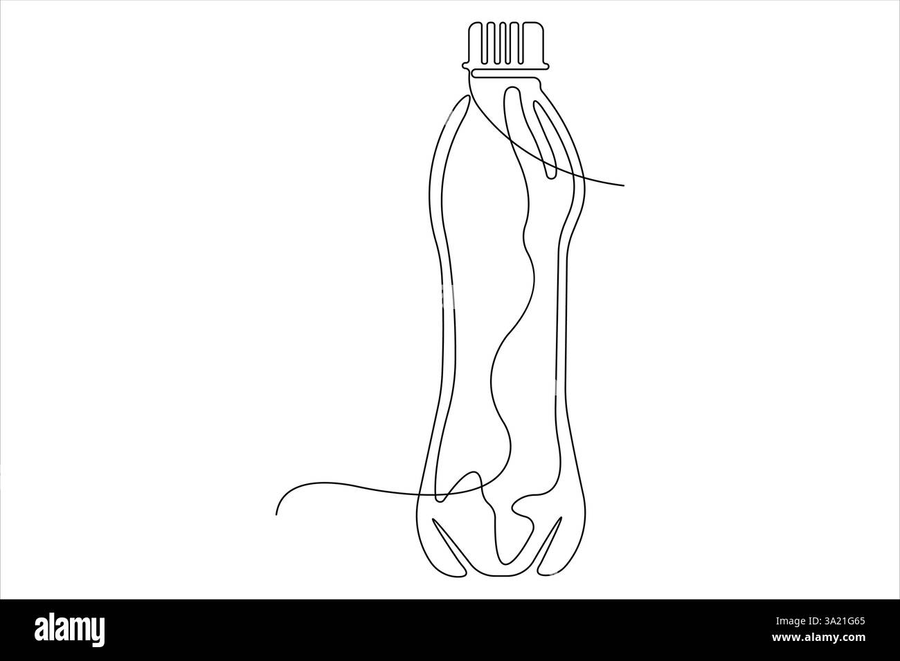 Plastic bottle continuous one line drawing of design outline vector illustration Stock Vector ...