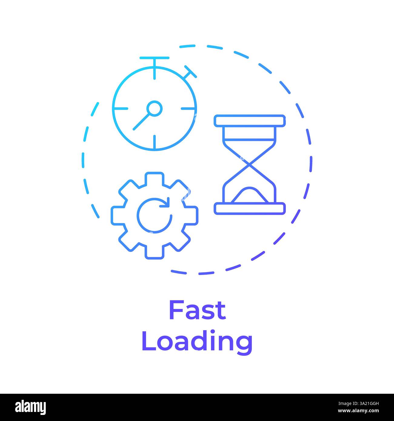 Fast loading blue gradient concept icon Stock Vector Image & Art - Alamy