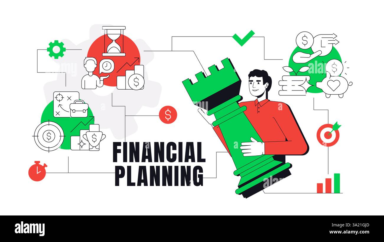 Financial planning concept illustration Stock Vector Image & Art - Alamy