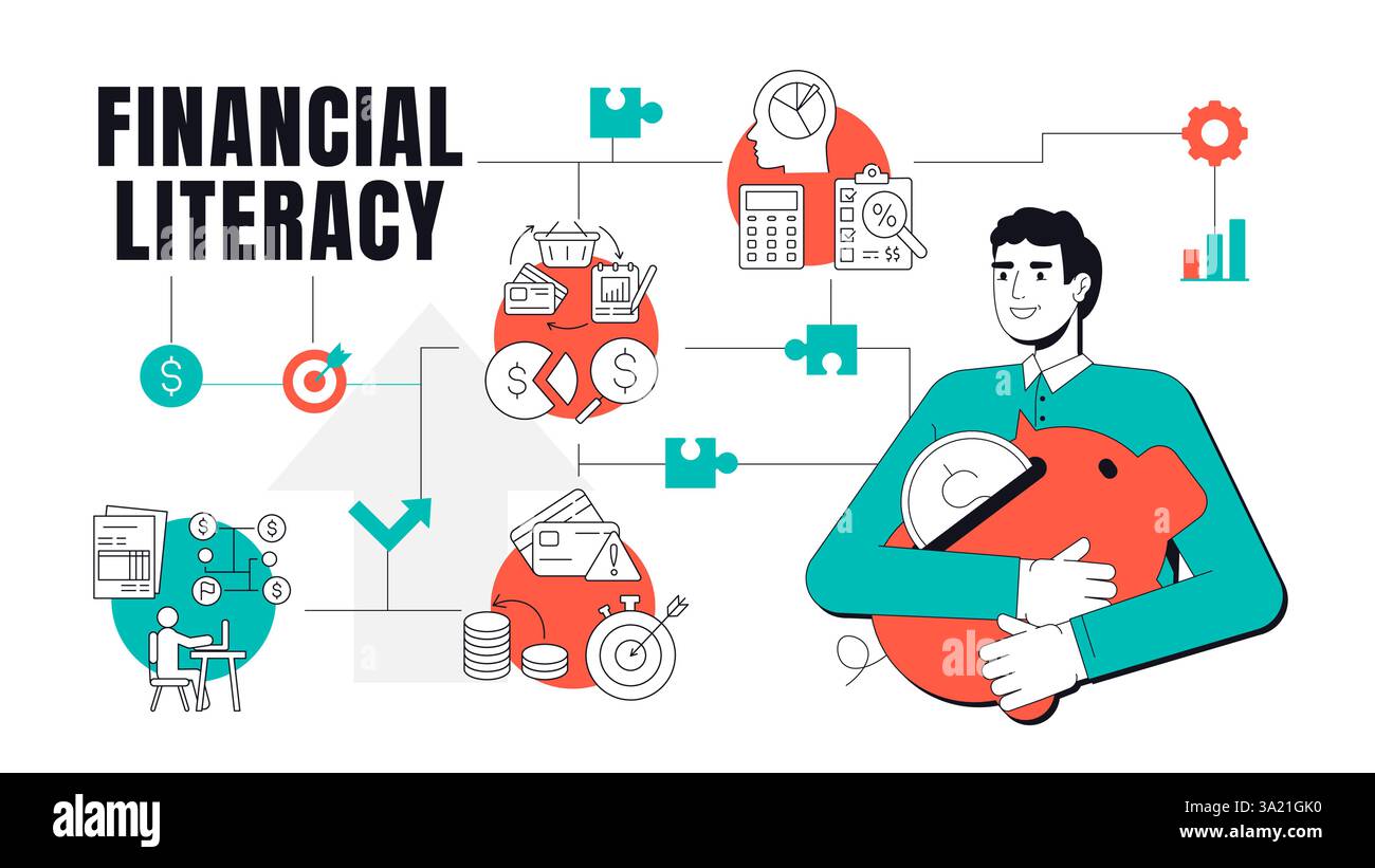 Financial literacy concept illustration Stock Vector Image & Art - Alamy