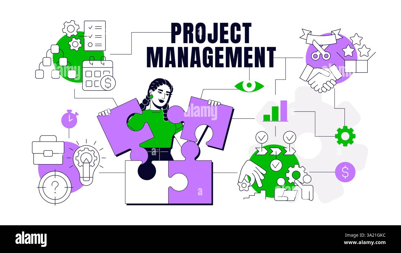 Project management concept illustration Stock Vector Image & Art - Alamy