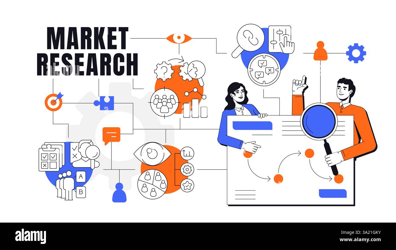 Research study focus group Stock Vector Images - Alamy