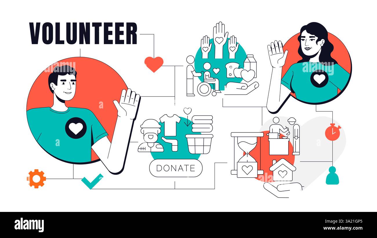 Volunteer concept illustration Stock Vector Image & Art - Alamy
