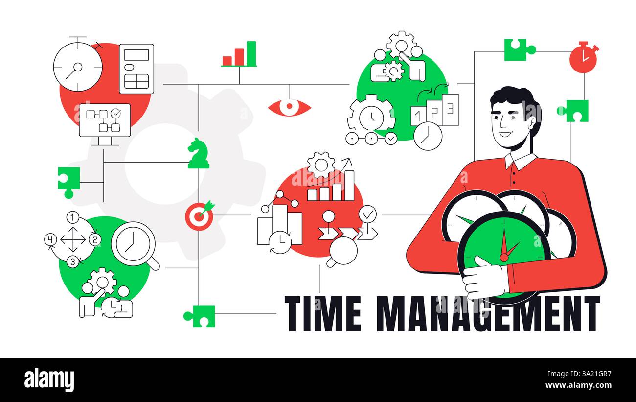 Time management skills character hi-res stock photography and images ...
