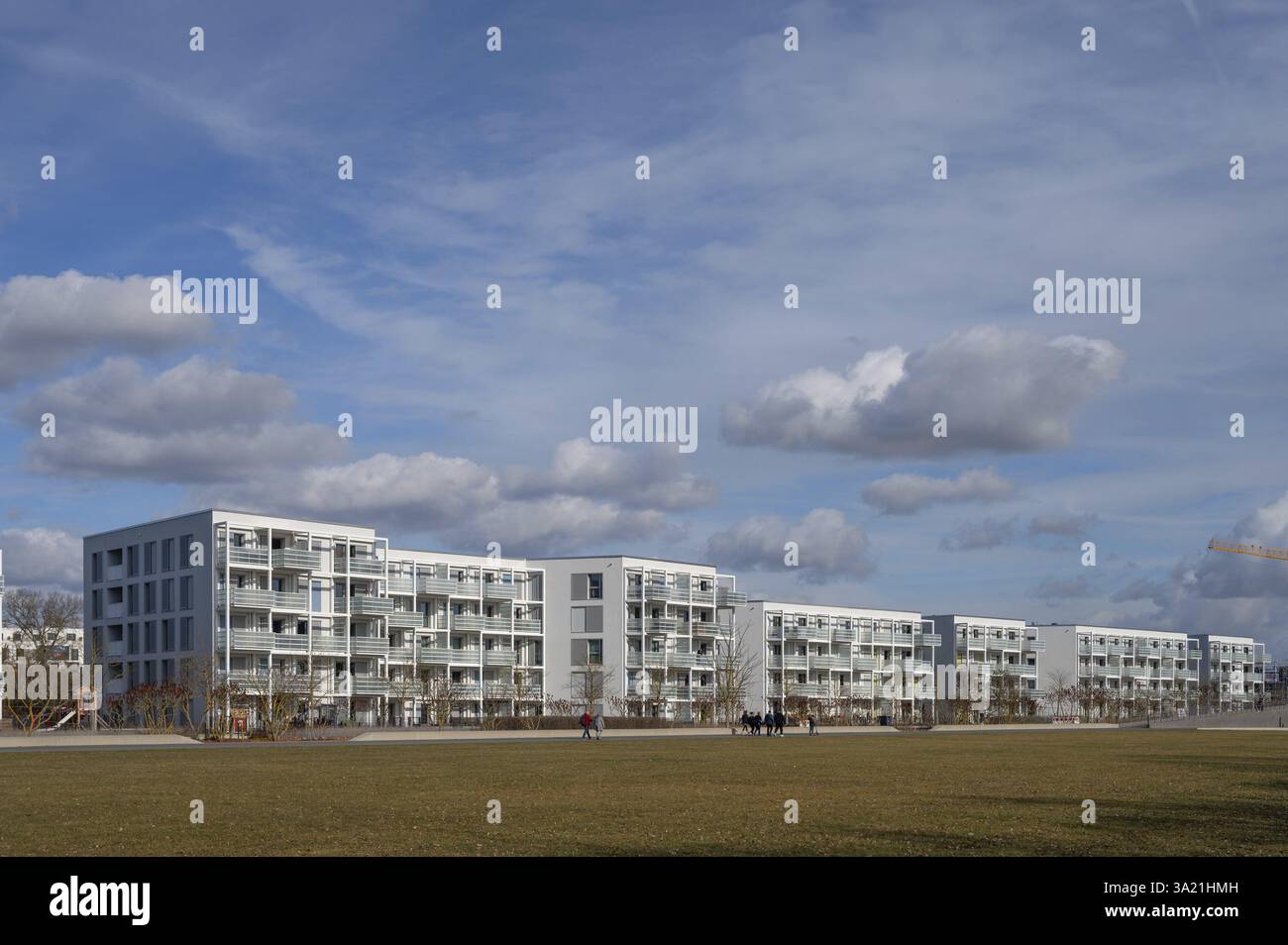 Modern residential buildings in the new Hubland residential area, built ...