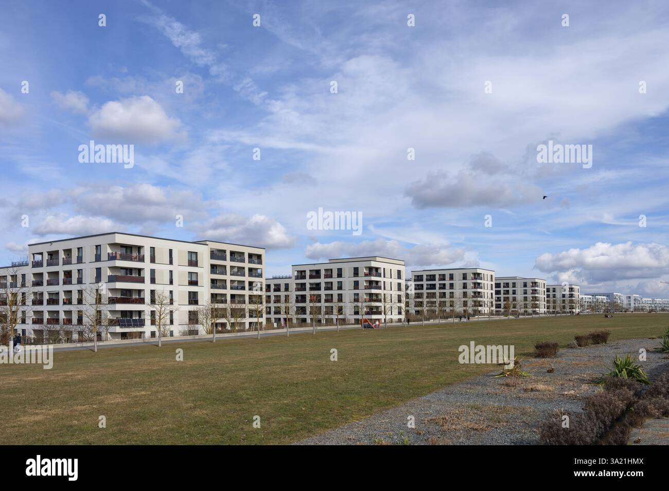 Flats in the new Hubland residential area, built on the site of the ...