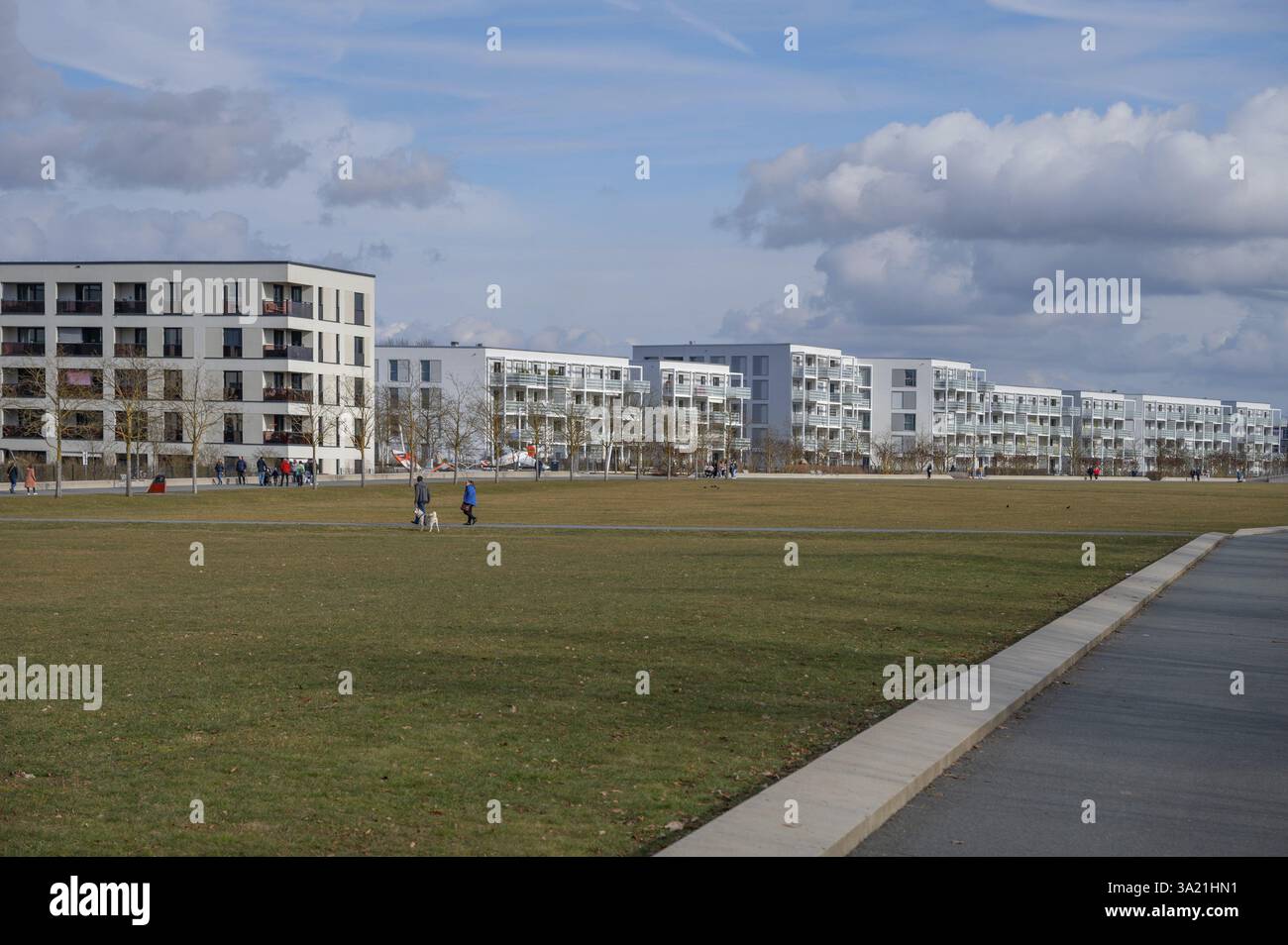 Modern residential buildings in the new Hubland residential area, built ...