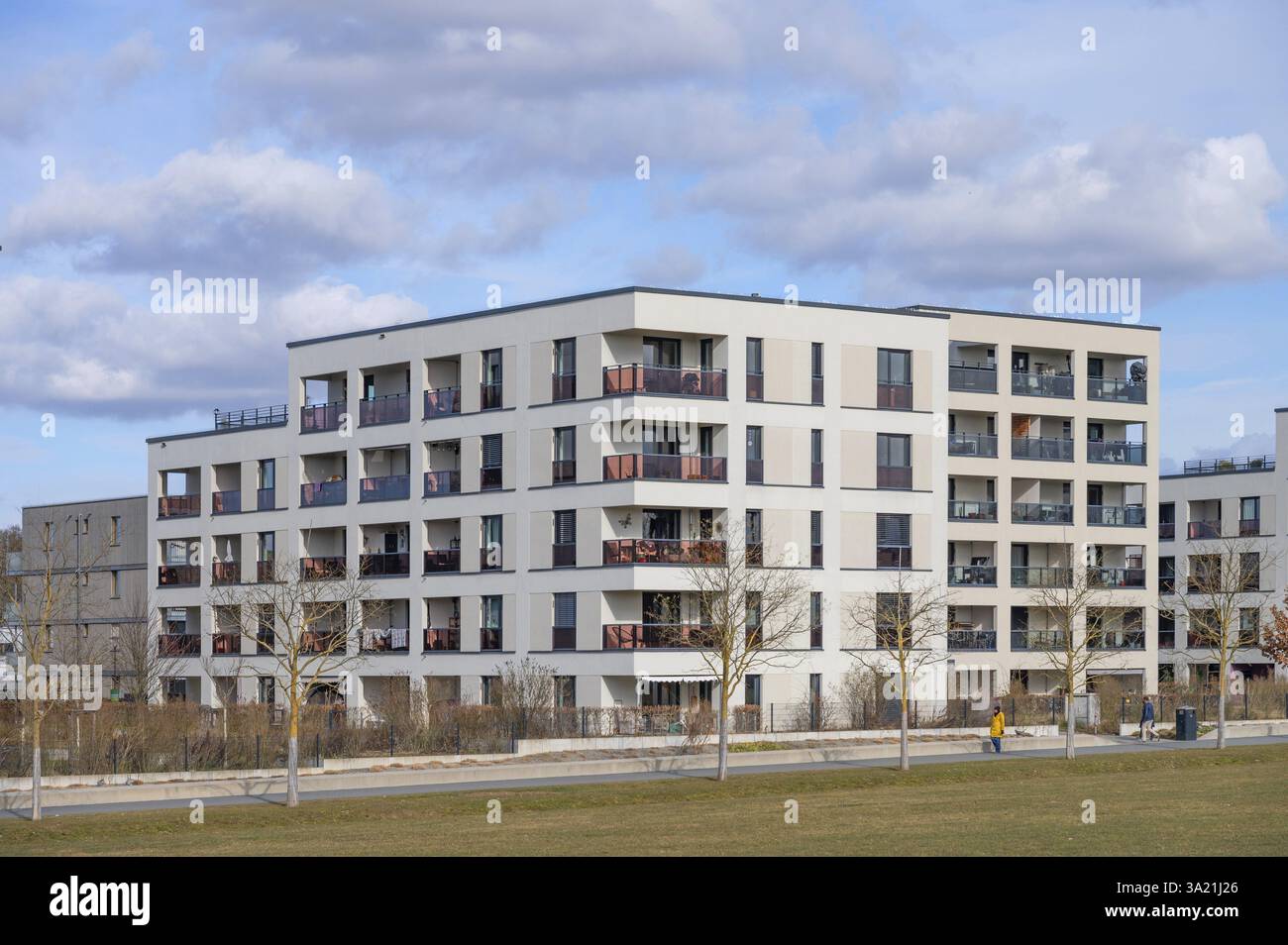 Modern residential building in the new Hubland residential area, built ...