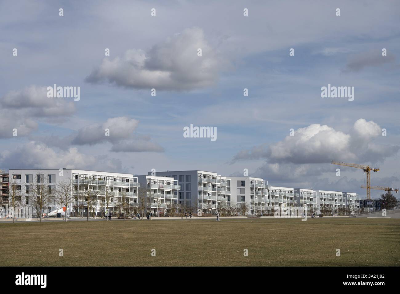 Modern residential buildings in the new Hubland residential area, built ...