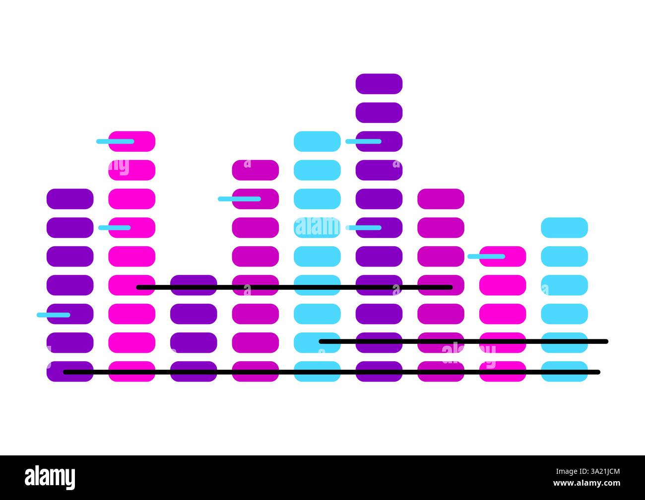 Musical sound equalizer. Music pulse audio element creative image Stock ...