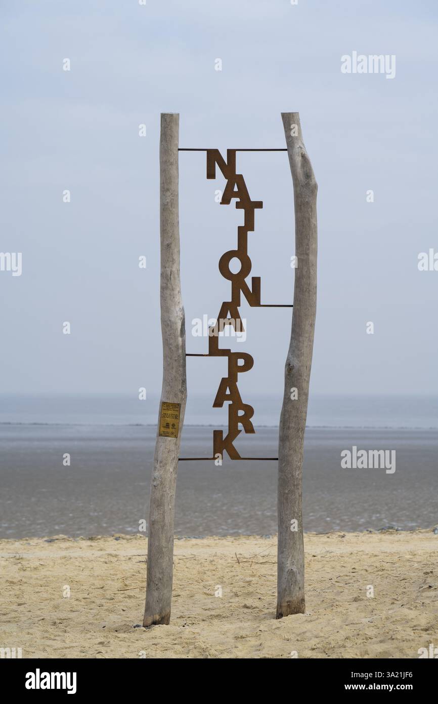 Sign National Park on the Coast, Lower Saxony Wadden Sea National Park ...