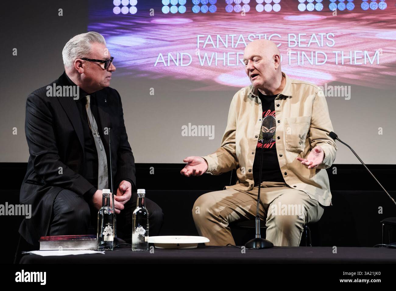 London, UK. 10 March 2025. Mark Kermode and Alan Jones on stage at The ...