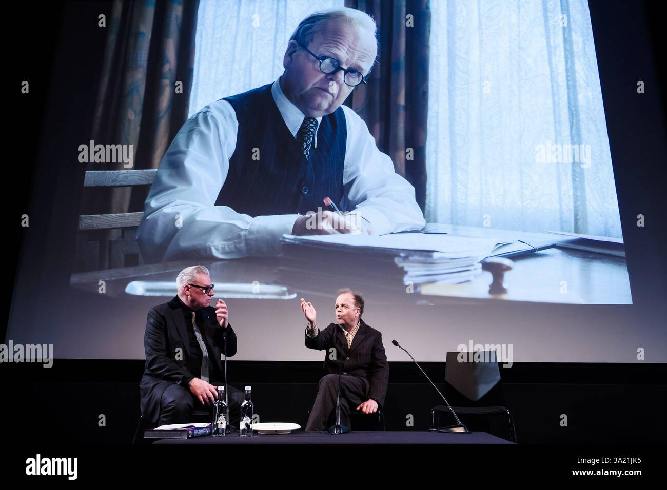 London, UK. 10 March 2025. Mark Kermode and Toby Jones on stage at The ...