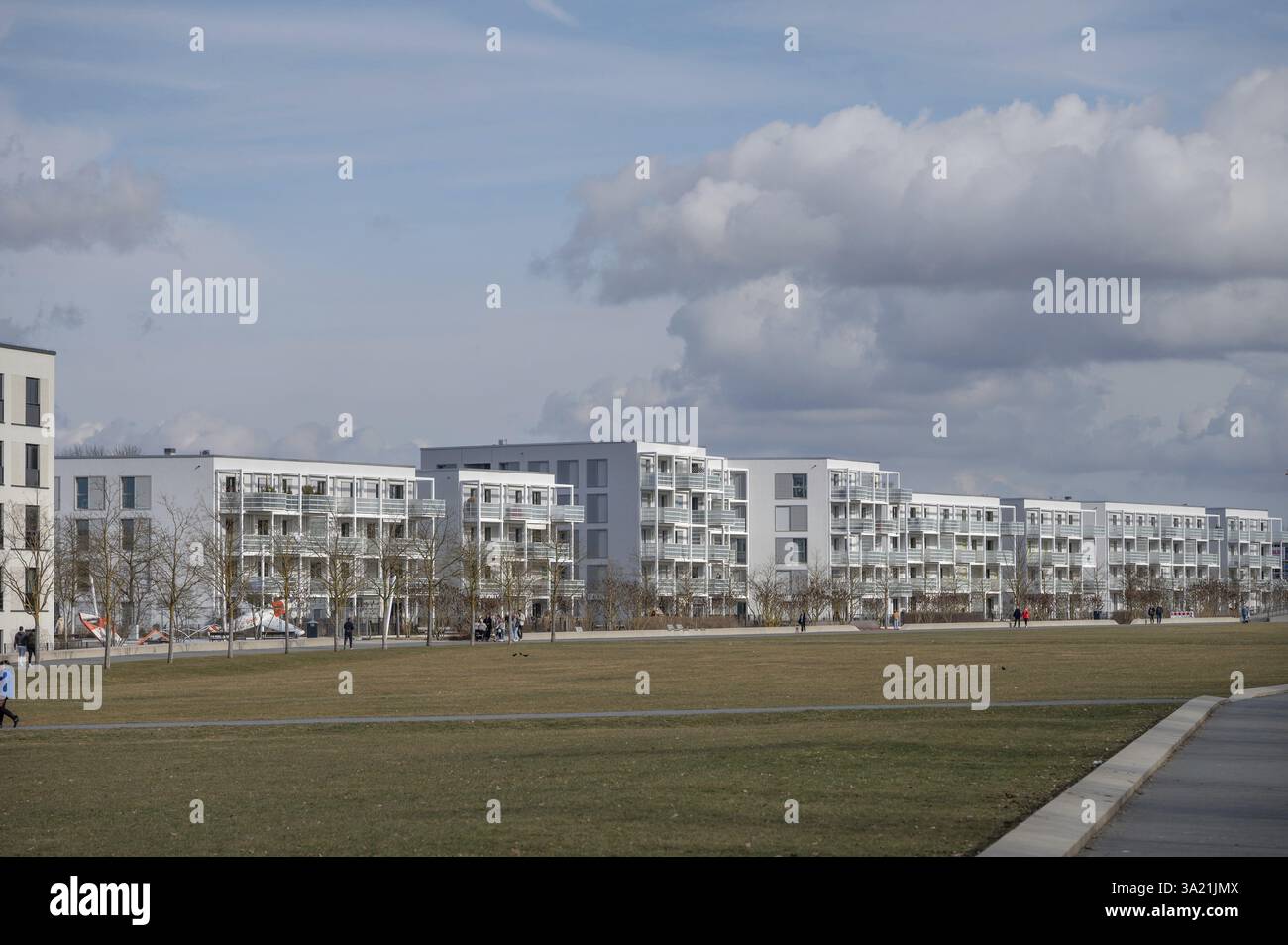 Modern residential buildings in the new Hubland residential area ...