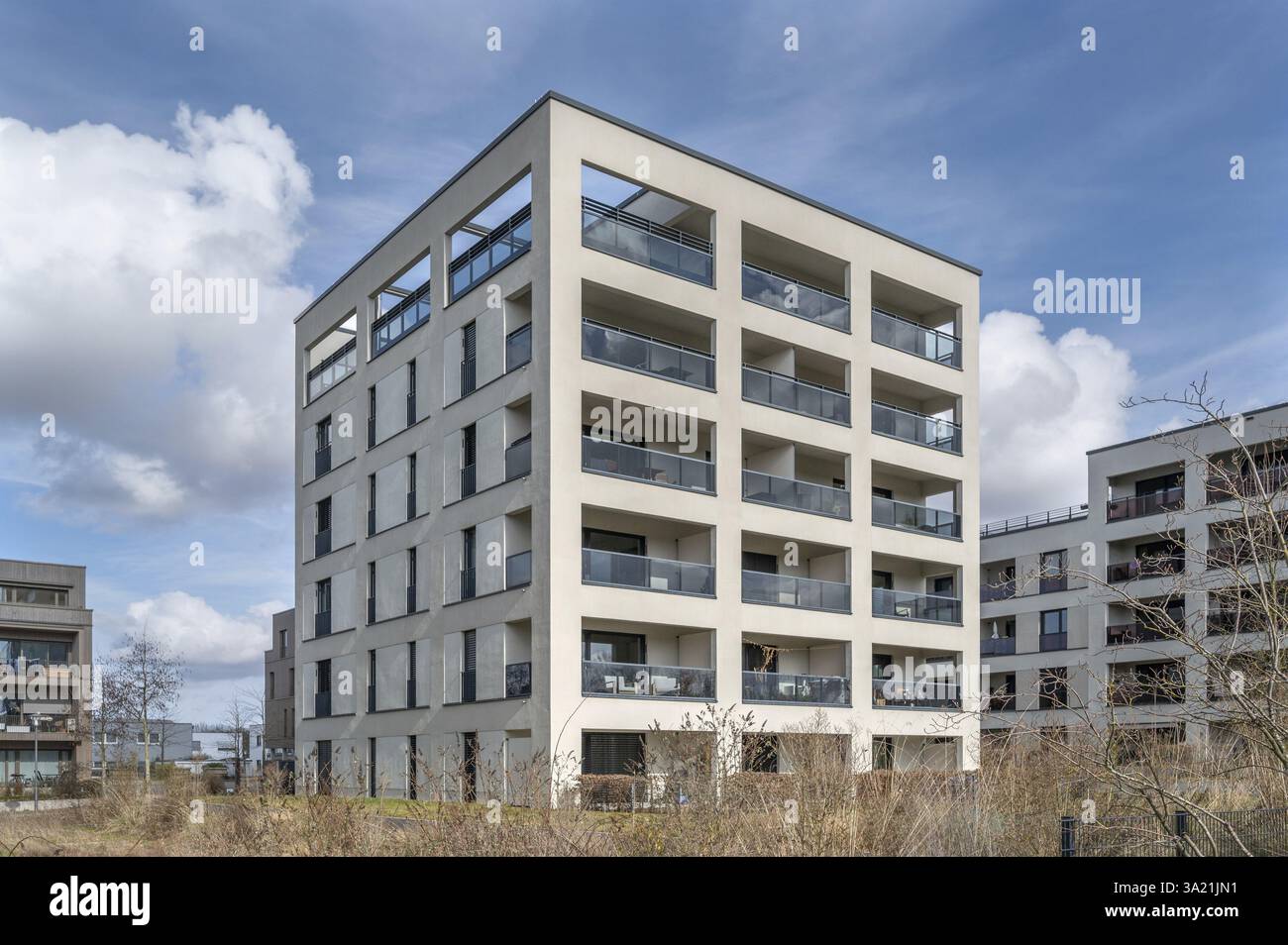 Modern residential building in the new Hubland residential area, built ...