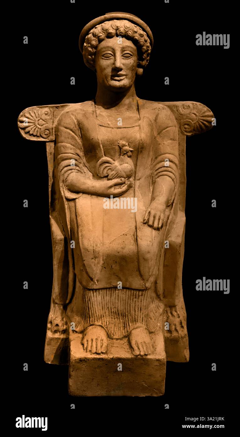 Enthroned Goddess 490-460 Bc Terracotta Votives from Medma, Greek ...