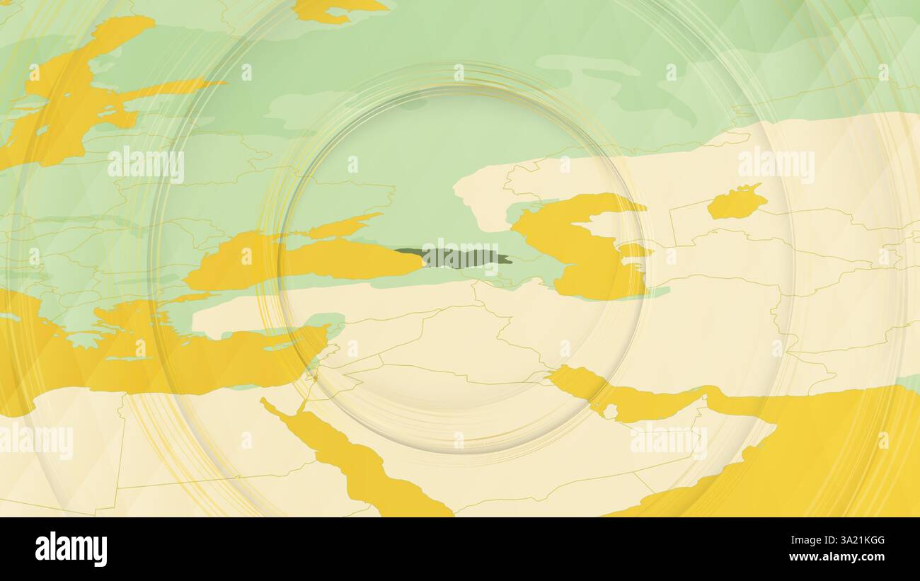 Abstract Map of Georgia and Surrounding Regions with Circular Patterns ...
