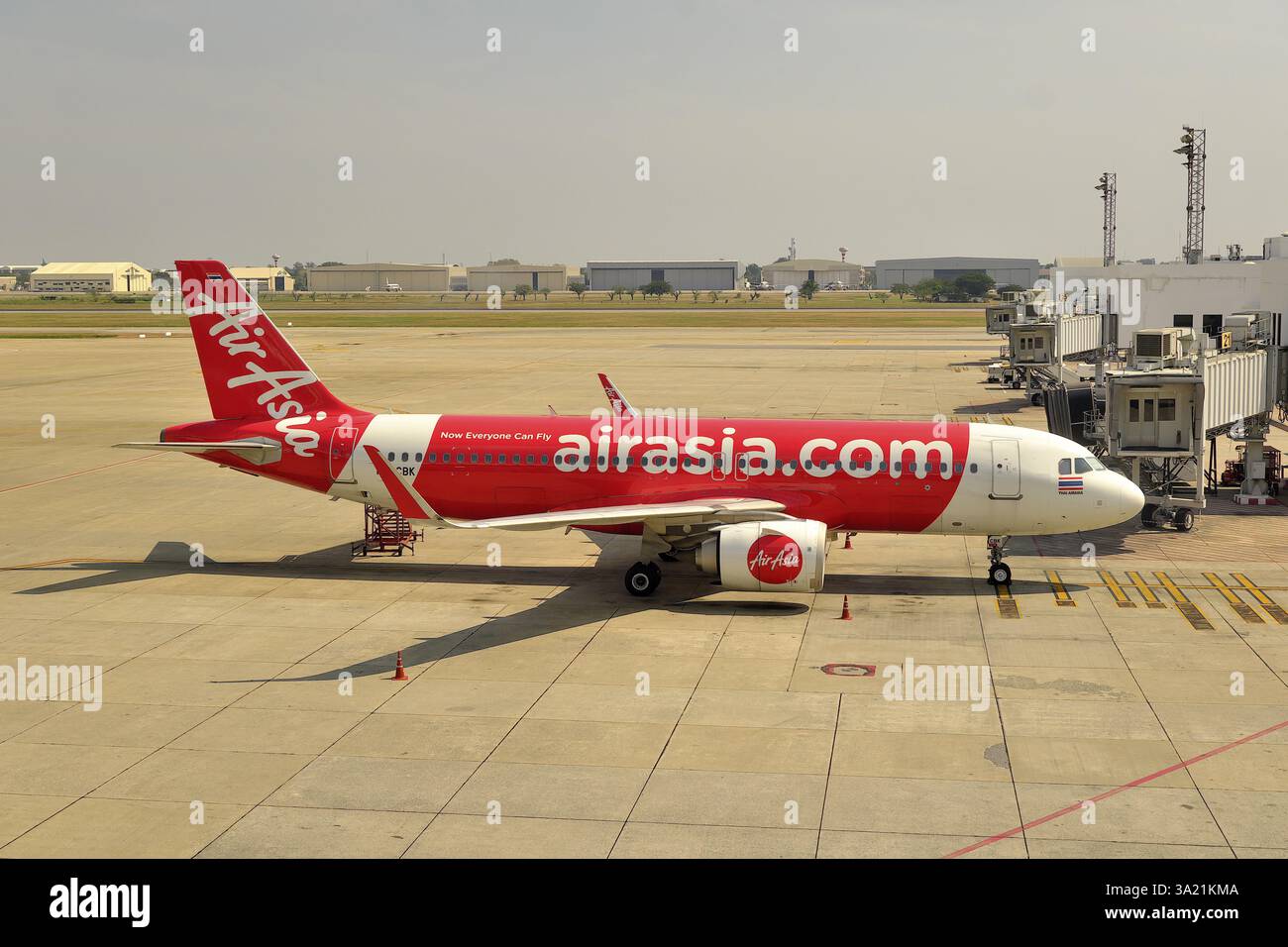 Airbus Thai AIRASIA, registration HS-CBK at the old Bangkok Don Mueang ...