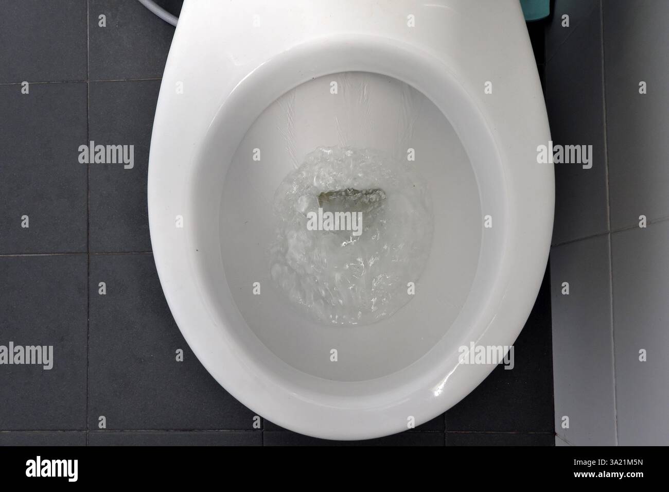 Drain swirl in the toilet Stock Photo - Alamy