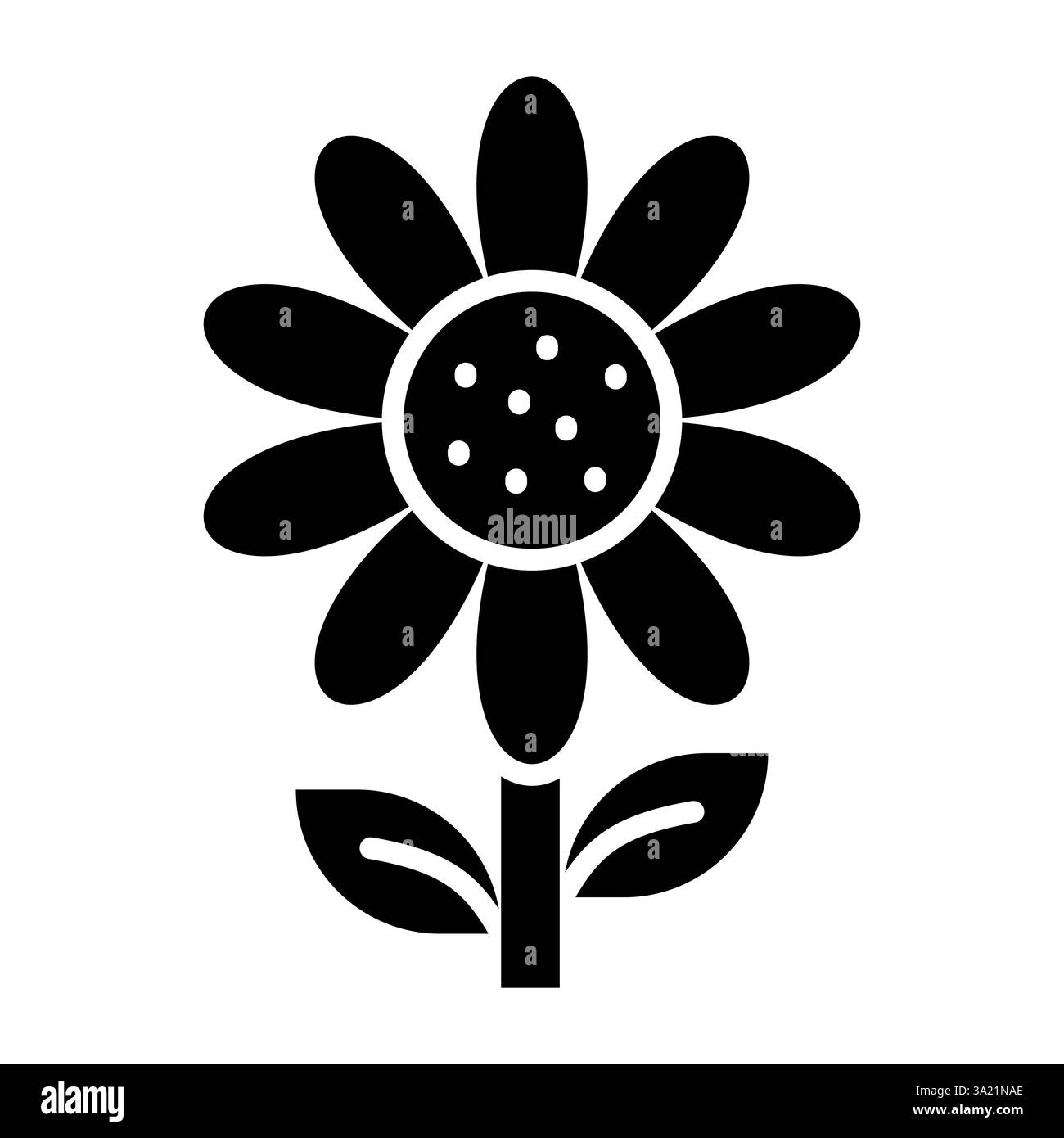 Sunflower, garden, flower icon in modern style for website mobile logo ...