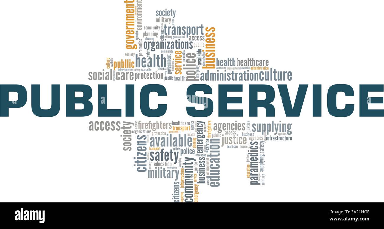 Public Service word cloud conceptual design isolated on white ...