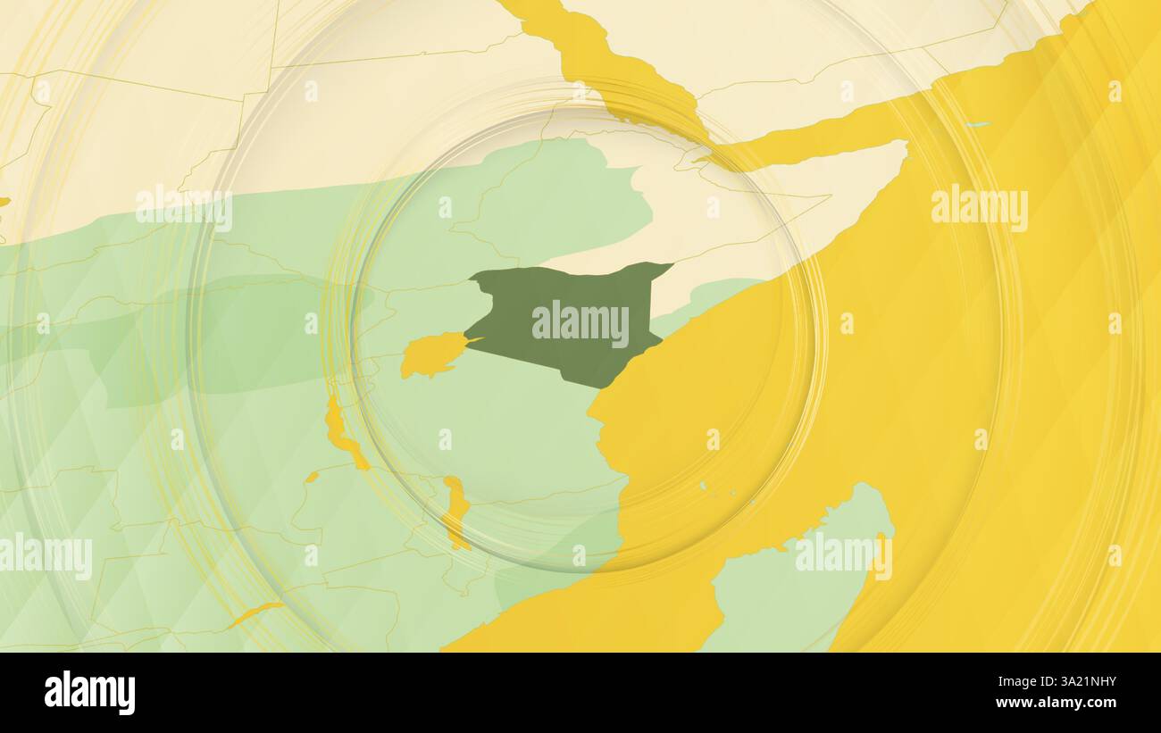Abstract Map of Kenya and Surrounding Regions with Circular Patterns. Vibrant Abstract Map Stock ...