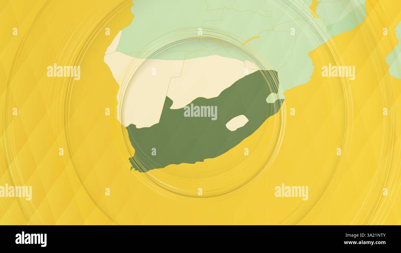 Abstract Map of South Africa and Surrounding Regions with Circular Patterns. Vibrant Abstract ...