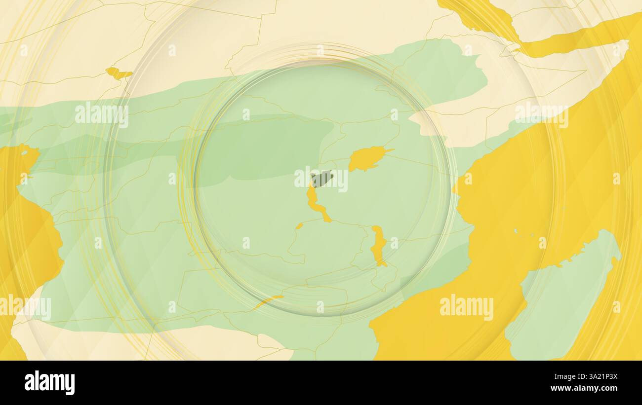 Abstract Map of Burundi and Surrounding Regions with Circular Patterns. Vibrant Abstract Map ...