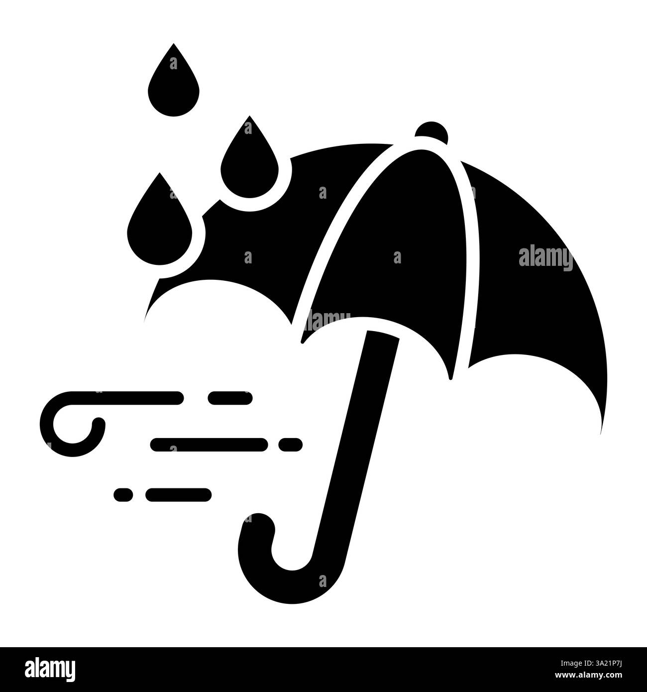 Umbrella, rain, weather icon in modern style for website mobile logo ...