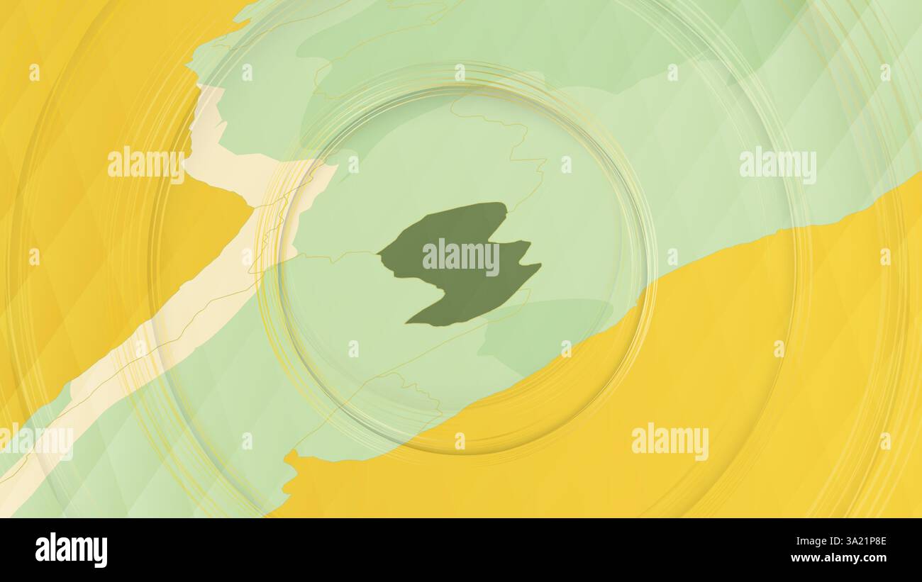 Abstract Map of Paraguay and Surrounding Regions with Circular Patterns. Vibrant Abstract Map ...